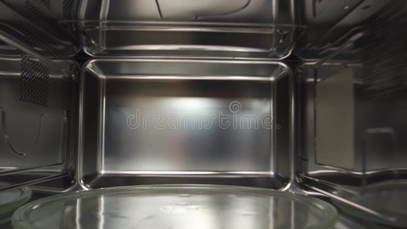 View Inside of Microwave Oven, Concept of Cooking and Technologies ...
