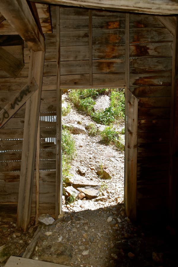 Looking Out through a Doorway from the Inside of an Old Building ...