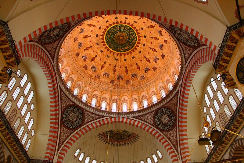 View from Inside of Ottoman Mosque Stock Image - Image of temple ...