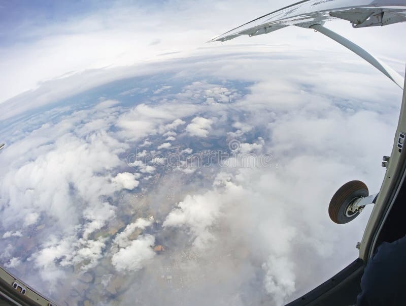 View from Inside the Parachute Plane with the Door Open Stock Image ...