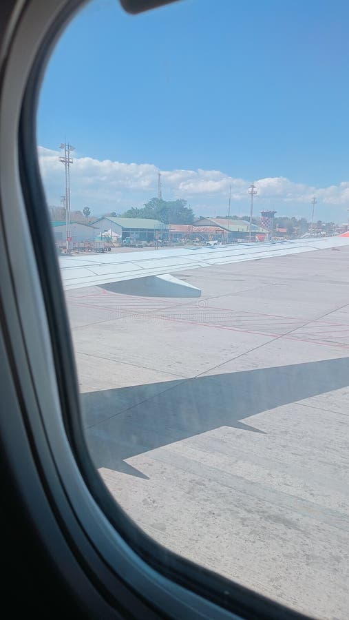View from Inside the Plane before Landing Stock Photo - Image of inside ...