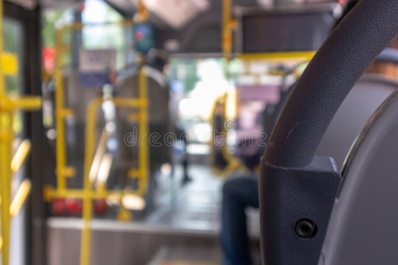 View Inside a Public Bus. Public Transportation Concept Stock Image ...