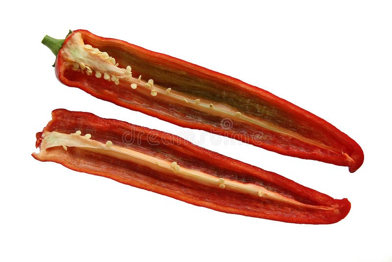 View Inside Red Pepper with Seeds Stock Photo - Image of vegetables ...
