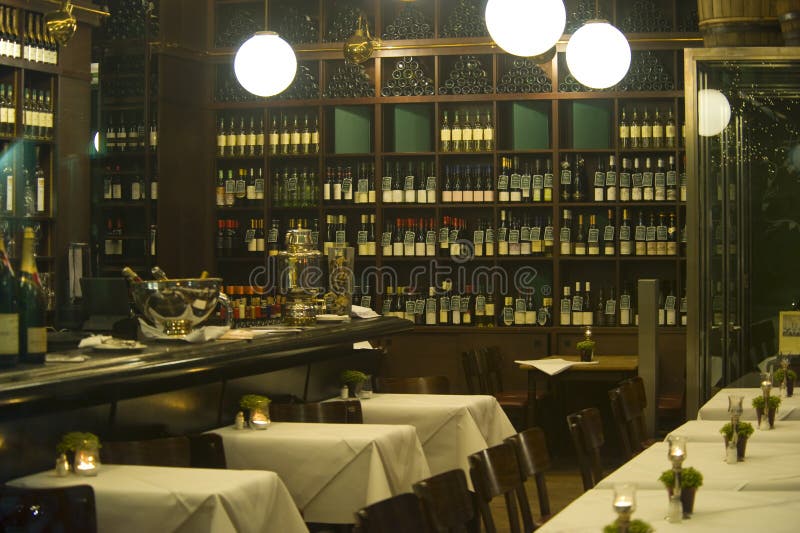 View inside restaurant stock image. Image of night, located - 12687927