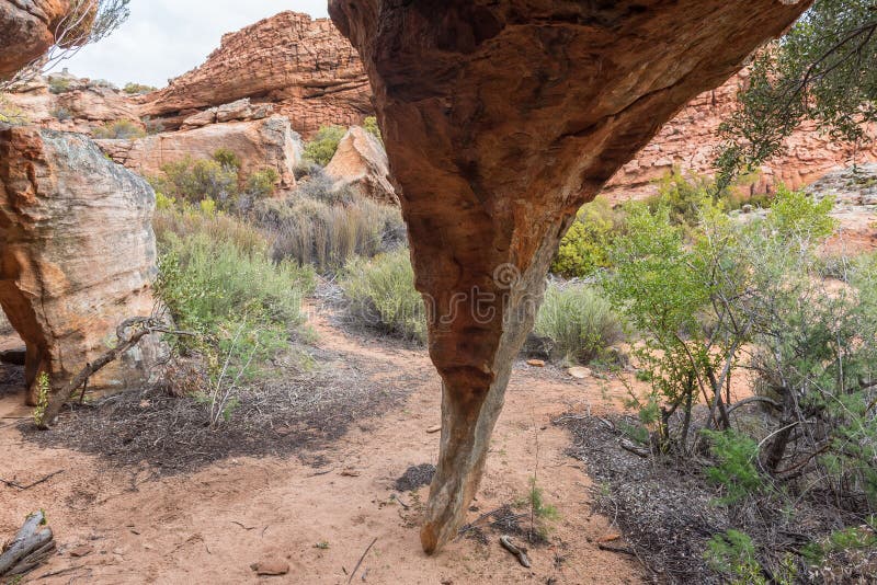 View from Inside of a Rock Arch at Stadsaal Caves Stock Photo - Image ...