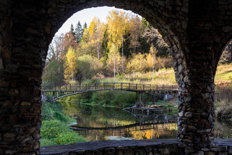 View from Inside the Stone Rotunda on the Bridge Thrown Over the River ...