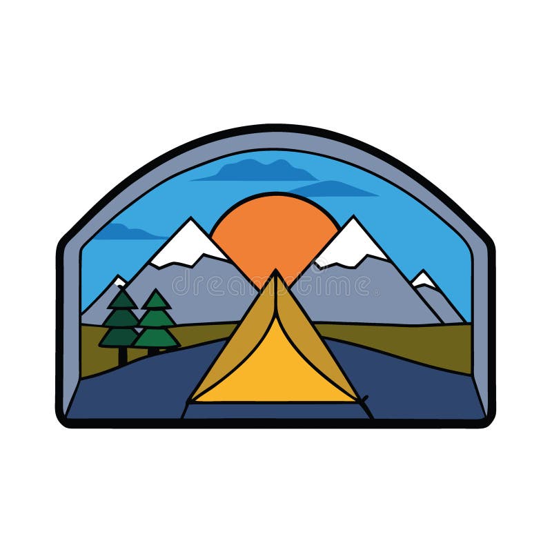 View from Inside a Tent with a Beautiful View of the Mountains at Dawn ...