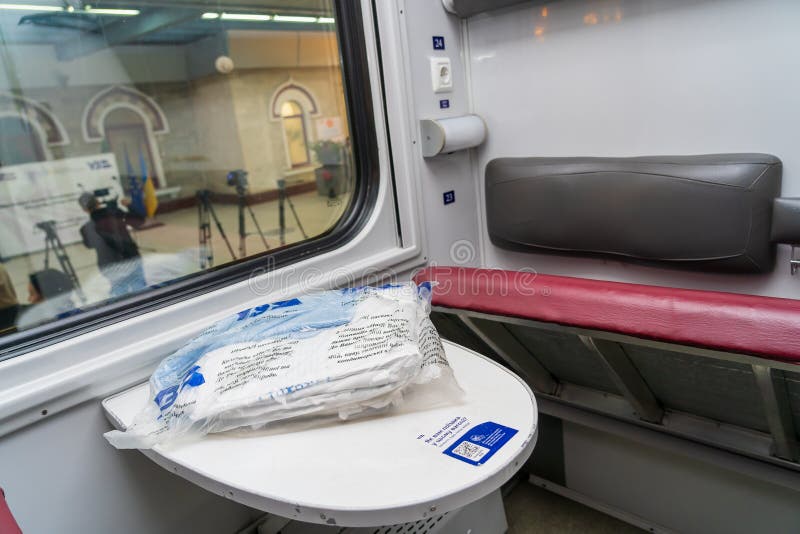 View Inside the Train Chisinau Kyiv. November 6, 2022 Chisinau Moldova ...