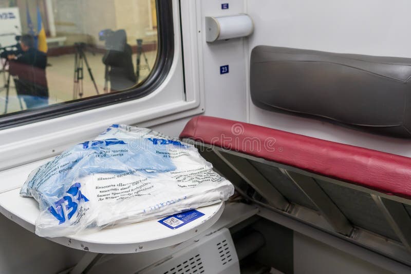 View Inside the Train Chisinau Kyiv. November 6, 2022 Chisinau Moldova ...