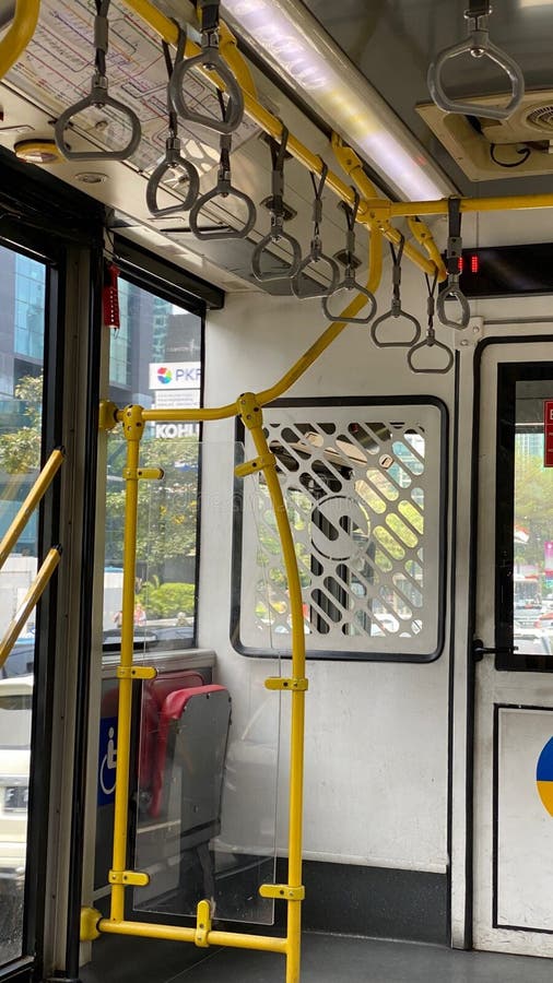 A View of the Inside of a Transjakarta Bus. Editorial Photo - Image of ...