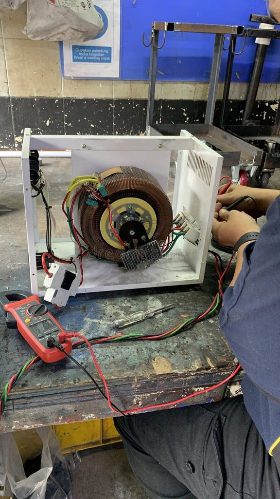 View of Inside of Voltage Stabilizer Used in Industrial Machine ...