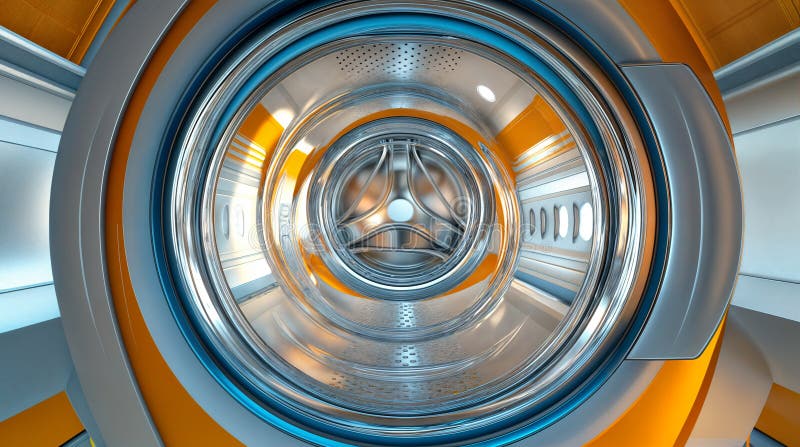 View from Inside the Washing Machine Stock Illustration - Illustration ...