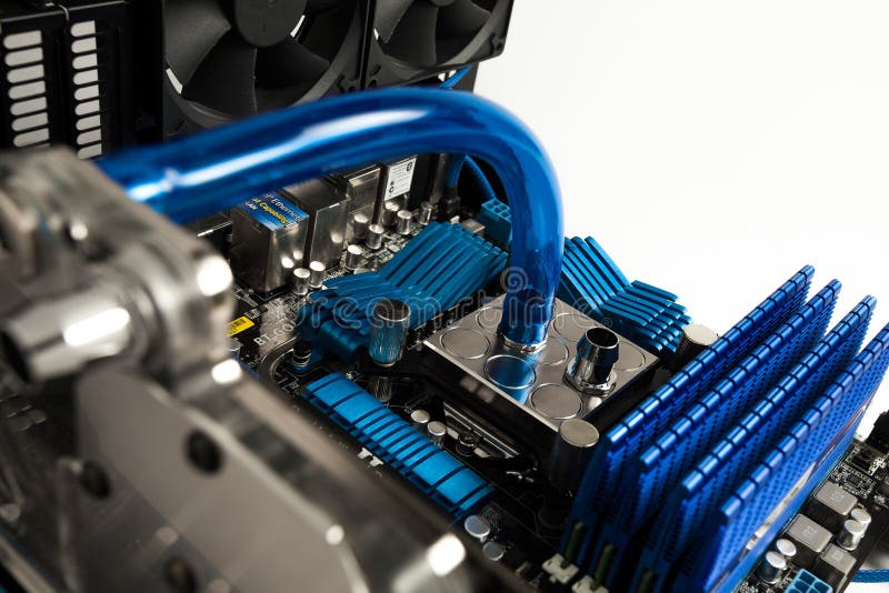 A View of Inside of Water Cooled and High Performance Modern Personal ...