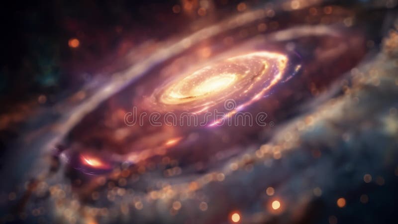 View an Interactive Map Animation Showcasing a Spiral Galaxy Against the Backdrop of the Night ...