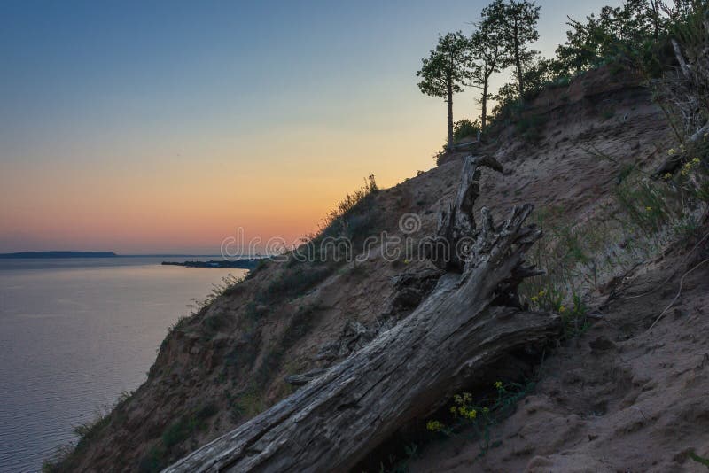 Cliff at sunset stock photo. Image of beautiful, scenic - 161273758
