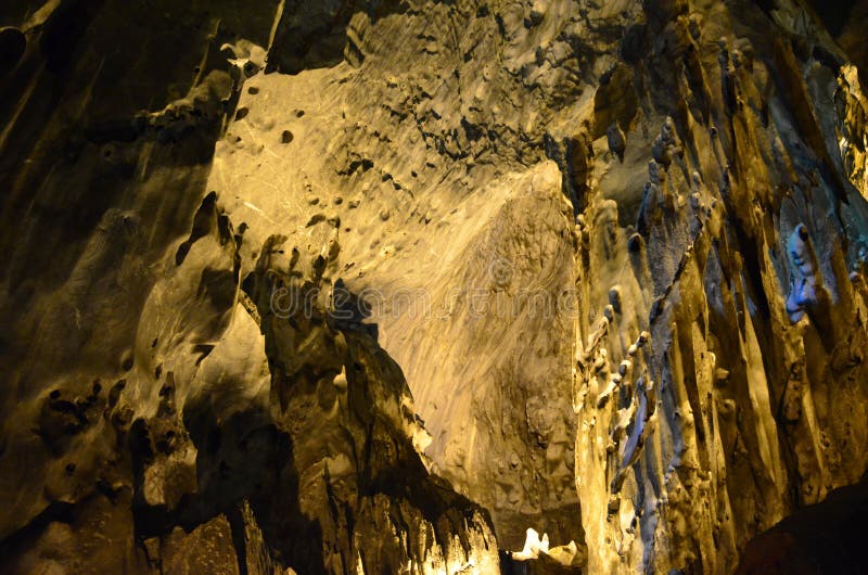 The View of the Interior of the Cave Stock Image - Image of rock ...