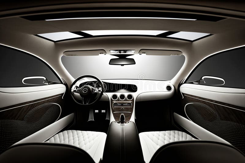 View of the Interior of a Modern Automobile Showing the Dashboard ...