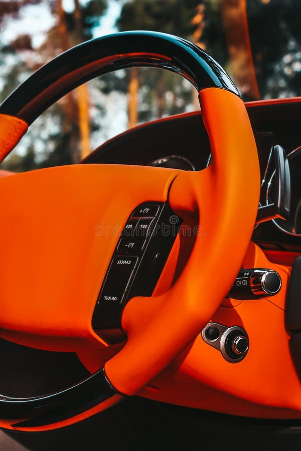 View of the Interior of a Modern Automobile Showing the Dashboard ...