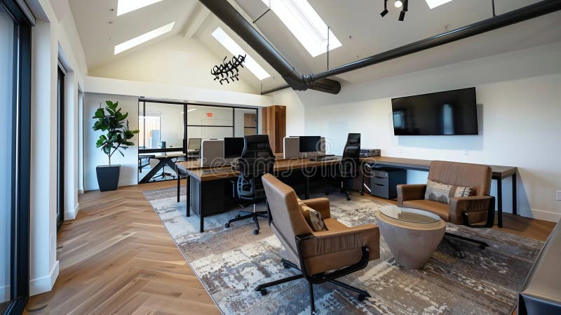 A View of the Interior of a Modern Professional Office Reception Area ...