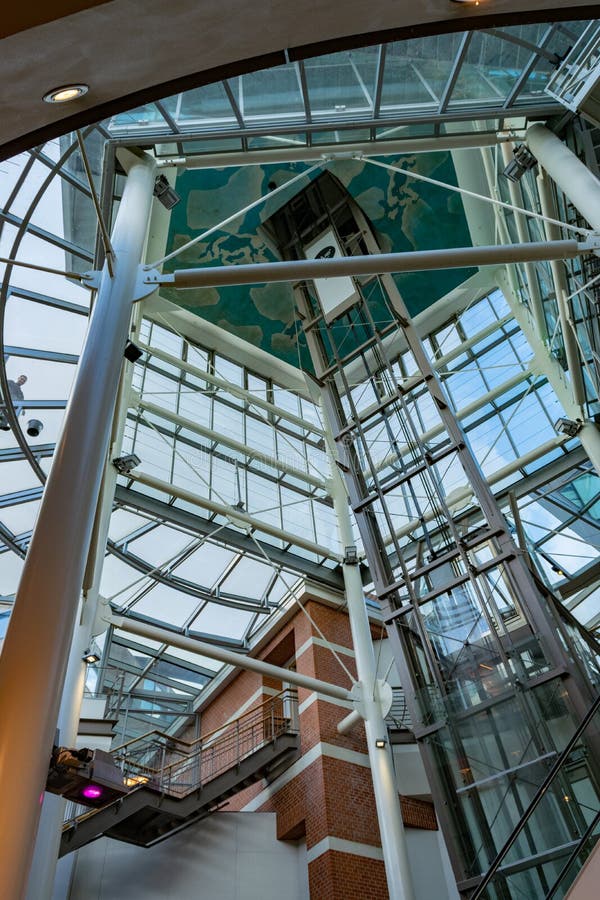 Modern Roof of a Shopping Mall in Amsterdam Stock Image - Image of ...