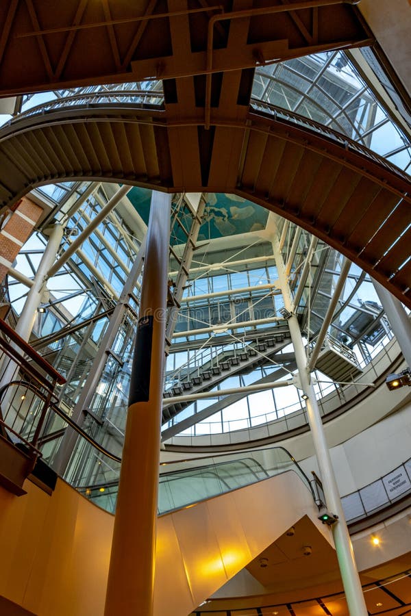 Modern Roof of a Shopping Mall in Amsterdam Stock Image - Image of ...