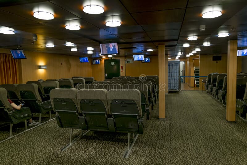 Interior of a Passenger Train with Empty Seats Stock Photo - Image of ...