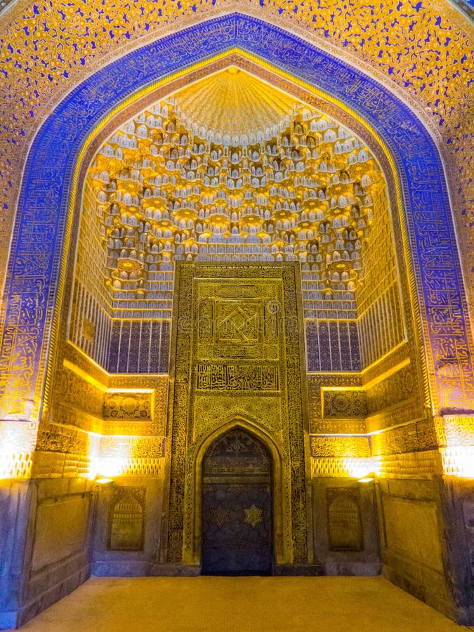 Tilla-Kari Mosque, Samarkand, Uzbekistan Editorial Stock Photo - Image ...