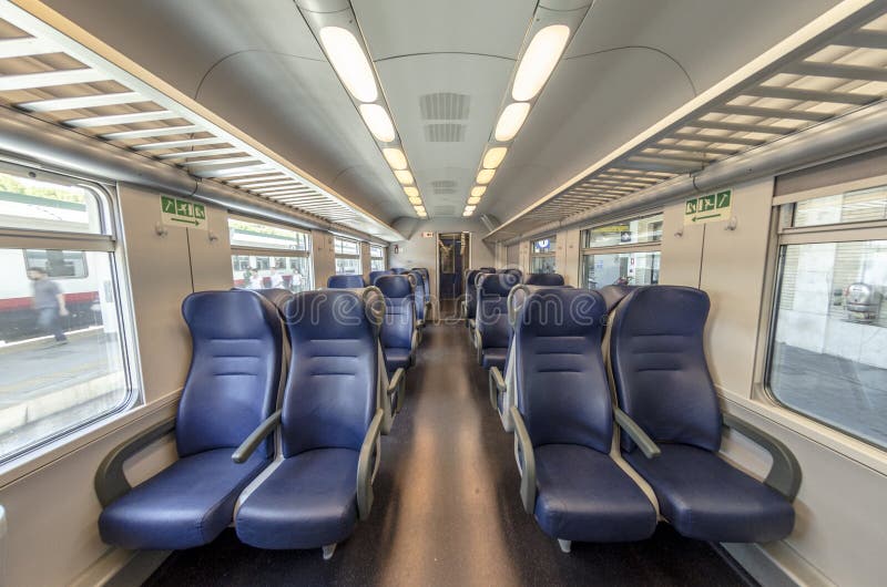 View of the Interior of a Train with Empty Seats Editorial Image ...