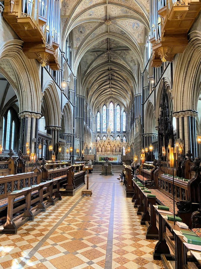 A View of the Interior of Worcester Cathedral Stock Image - Image of ...