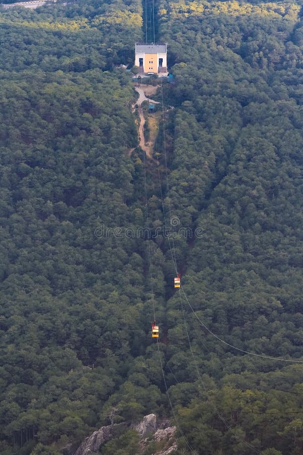 View of the Intermediate Pinery Station of the Cableway Miskhor Stock ...
