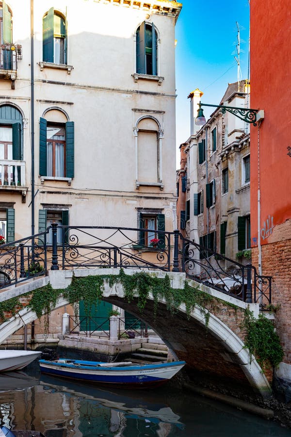 View of an Internal Canal of Venice. Editorial Photography - Image of ...