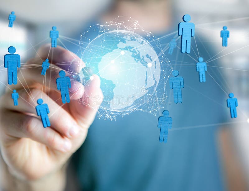 International Network Displayed on a Futuristic Interface with G Stock ...