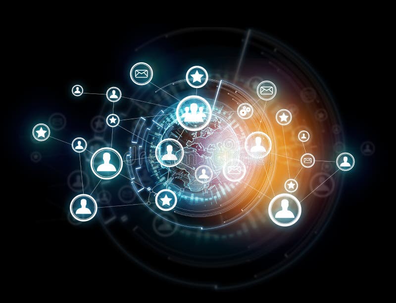 International Network Displayed on a Futuristic Interface with G Stock ...