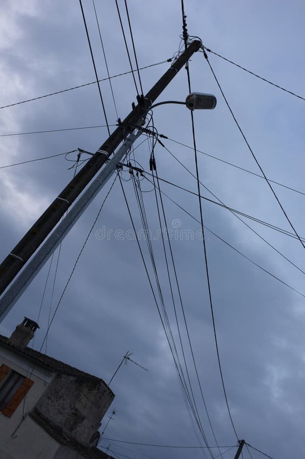 View of the Intersection of Numerous Electrical and Telephone Wires ...