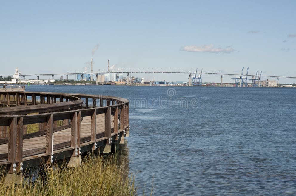 View of Interstate 526 Bridge Stock Photo - Image of pollution, north ...