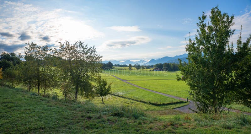 View from Irschenberg into Bavarian Landscape Stock Image - Image of ...
