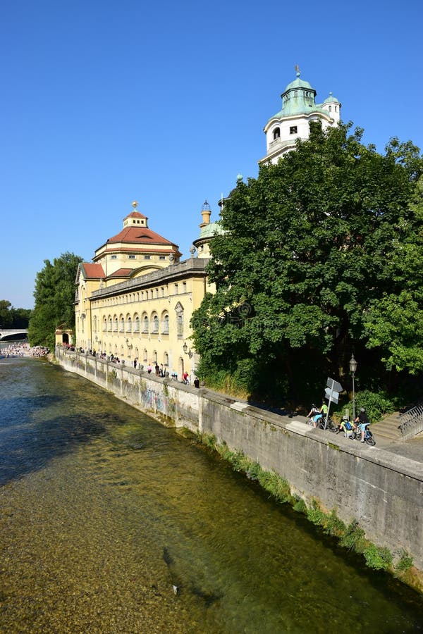 View on the Isar River in Munich, Germany Editorial Stock Image - Image ...