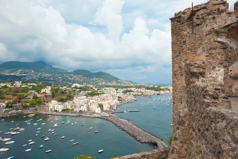 View of Ischia Ponte from Aragonese Castle Stock Photo - Image of ...