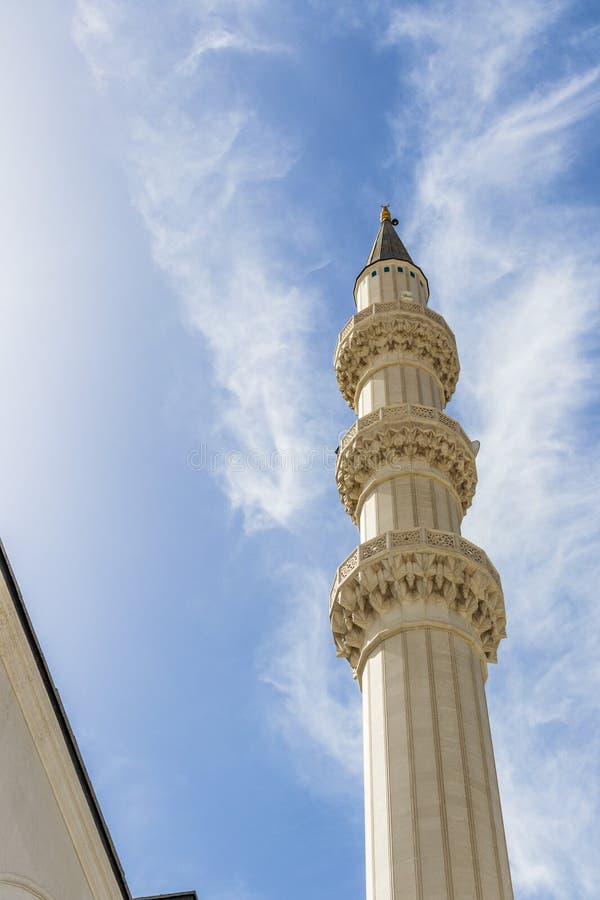 View of an Islamic Minaret of the Mosque. Religion Stock Image - Image ...