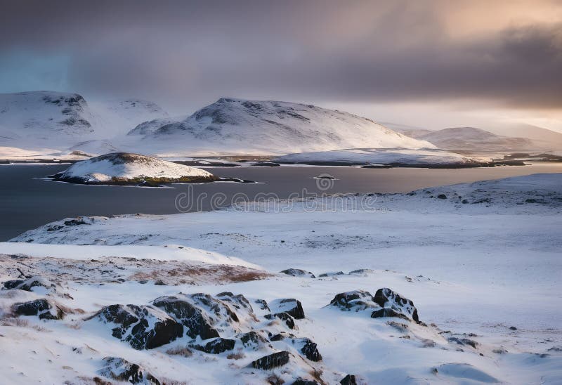 A View of the Island of Lewis and Harris Stock Illustration ...
