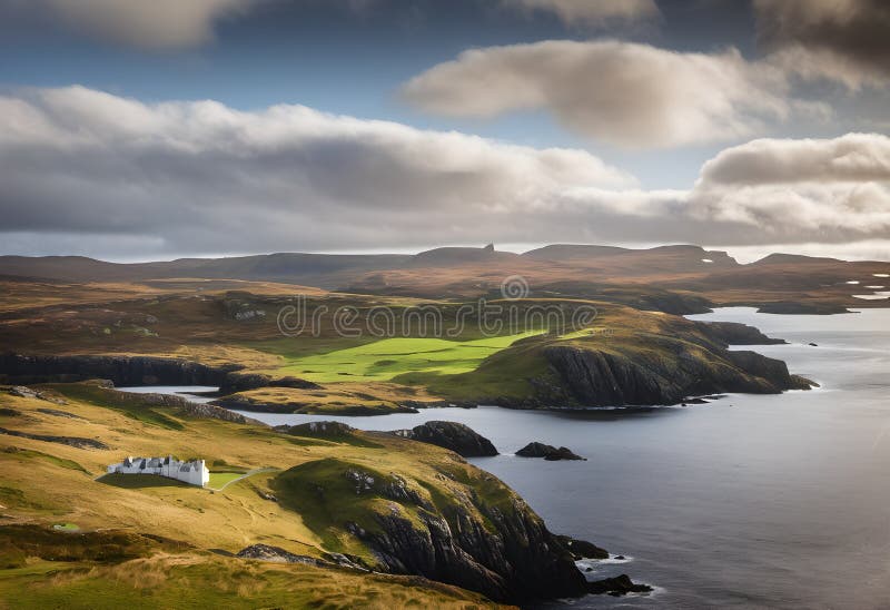 A View of the Island of Lewis and Harris Stock Illustration ...