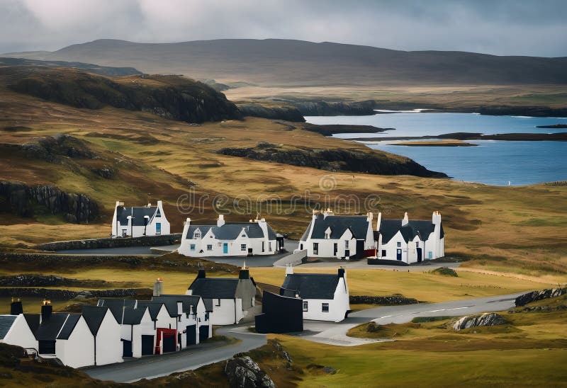 A View of the Island of Lewis and Harris Stock Illustration ...