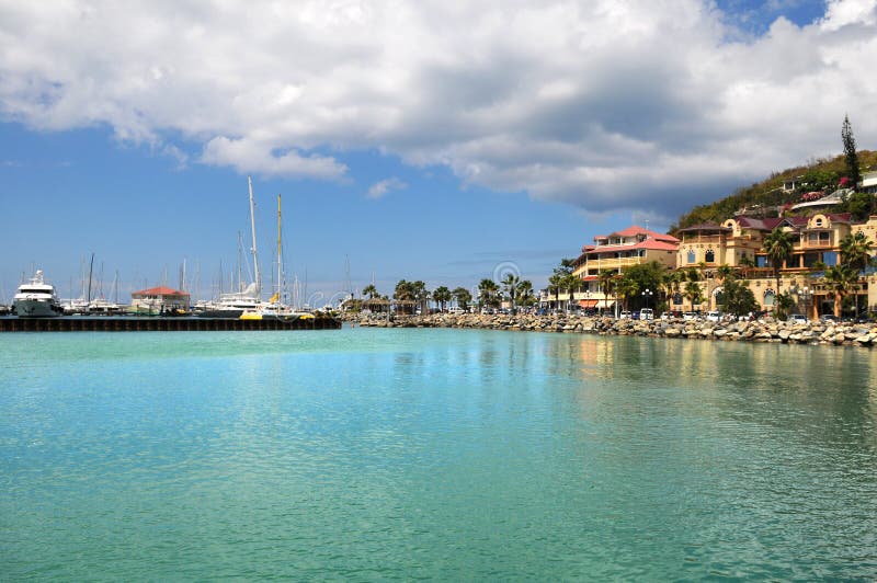 View of Island of Saint Martin Stock Image - Image of scenic, water ...