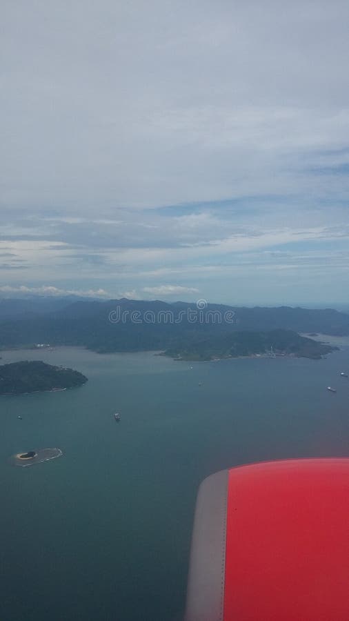 View of the Islands in West Sumatra, Indonesia from the Air Stock Photo ...