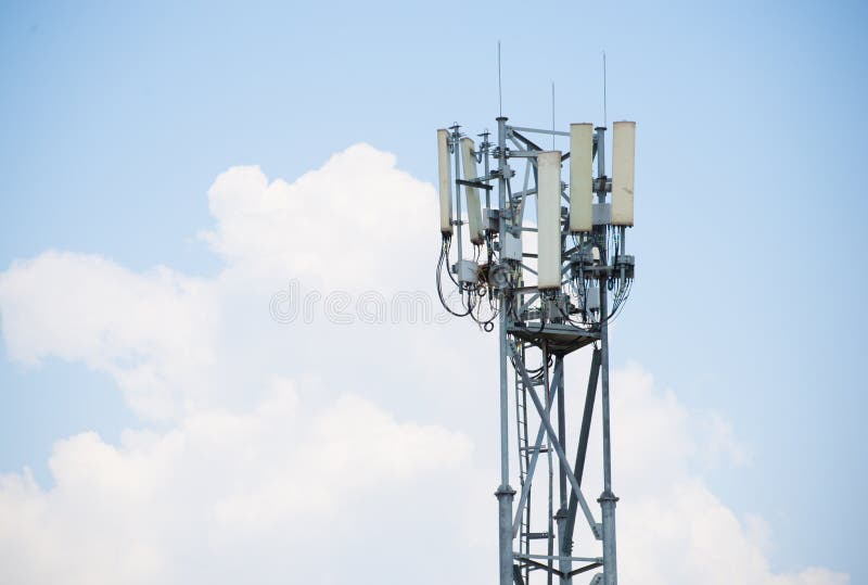 A View of a Mobile Operator Signal Tower with Beautiful Background ...