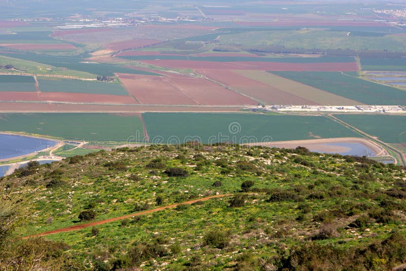 View on Israel valley stock image. Image of earth, green - 87296115
