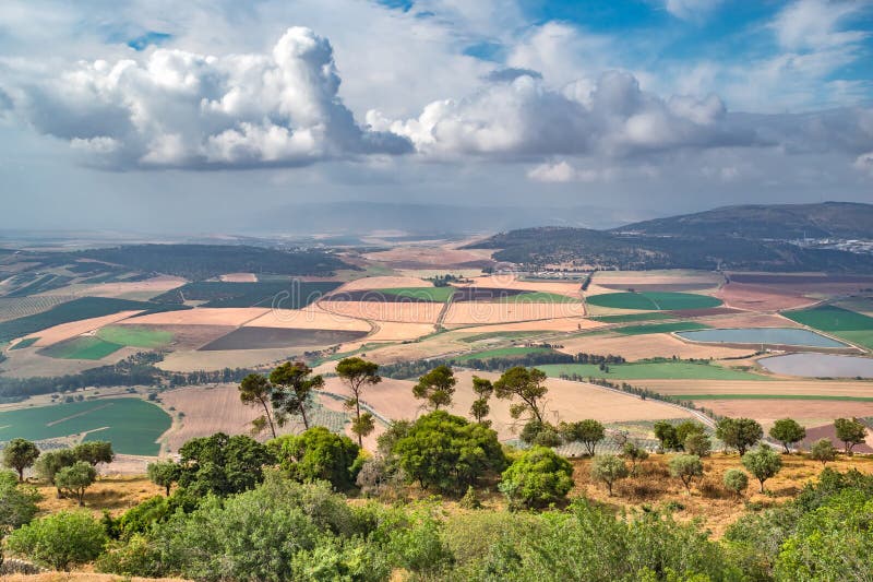 View of the Israel Valley from the Top of Mount Tabor. Stock Image ...