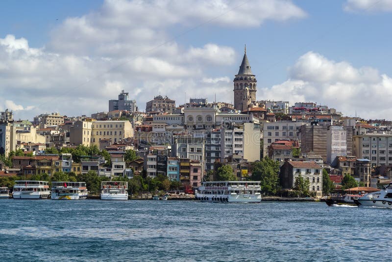View of Istanbul Beyoglu Area Stock Photo - Image of building ...