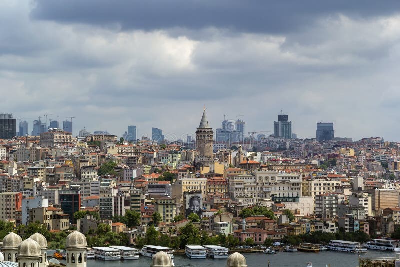 View of Istanbul Beyoglu Area Stock Photo - Image of constantinople ...
