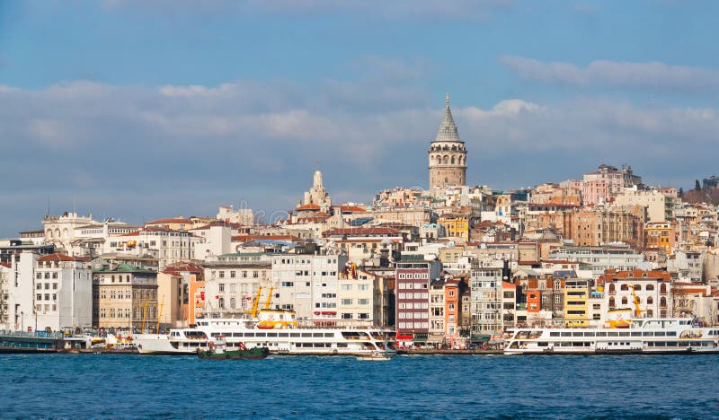 View of Istanbul. Turkey. stock image. Image of vessel - 25064947